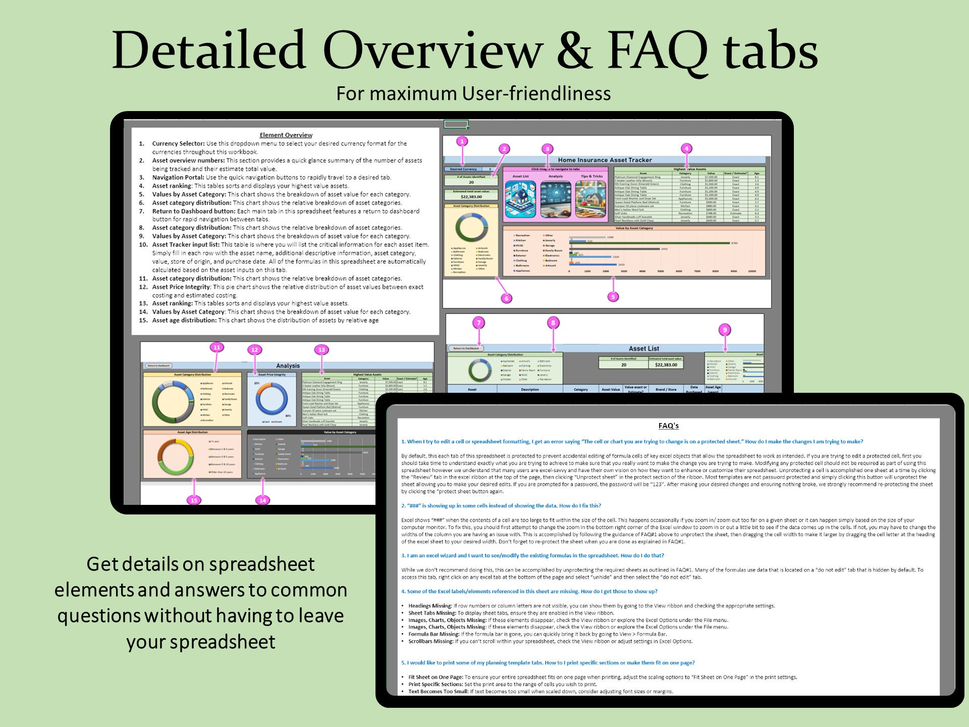 Home Inventory Asset Tracker Spreadsheet, Insurance Personal Property Tracking, Maximize ...