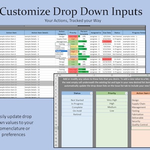 Action Item Tracker Spreadsheet, Excel To-do List and Task Tracking ...