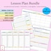 Colorful Lesson Plan Template, Teacher Lesson Planning Printable, Home ...