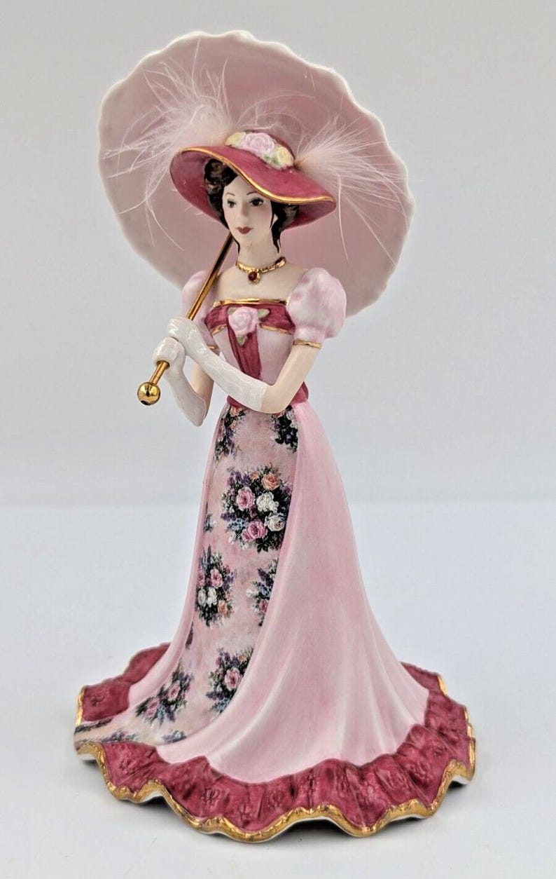 Lena Liu Elegant Porcelain Figurine Bell Stroll in the Park the ...