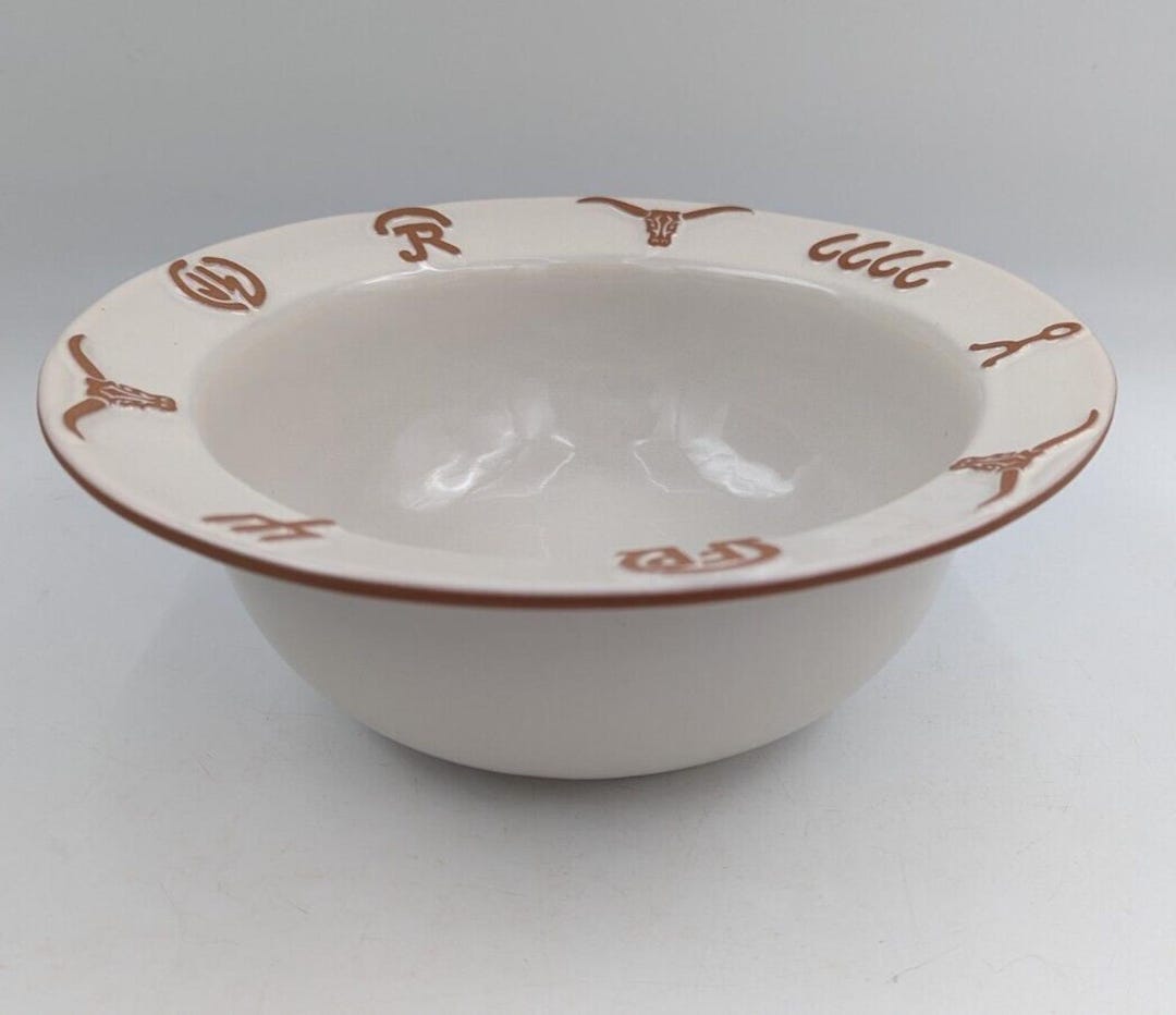 Frankoma Pottery Ranch Bone White Vegetable Bowl Serving Bowl 10.5 ...