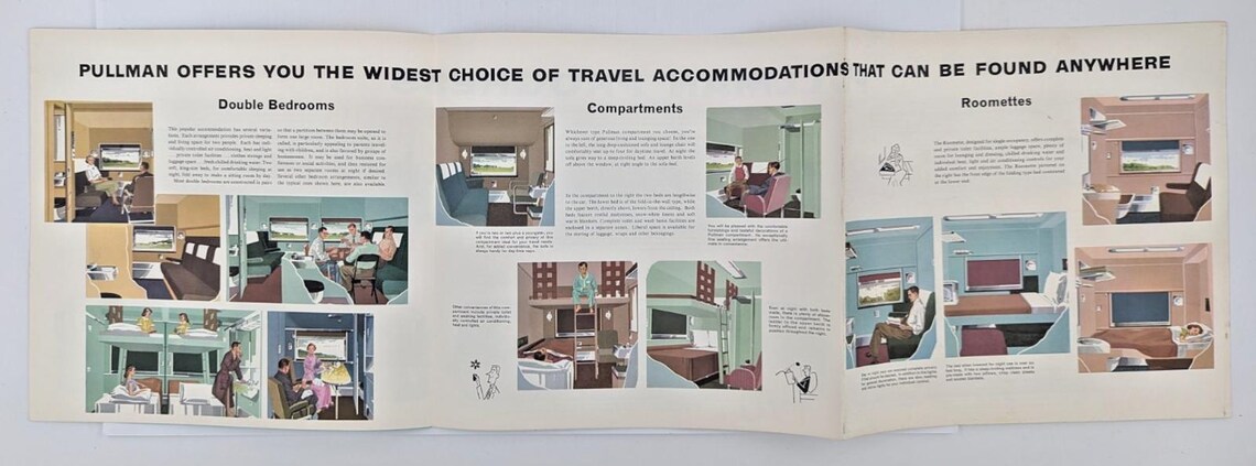 Vintage Railroad Modern Travel by Pullman Single Sheet Advertising ...