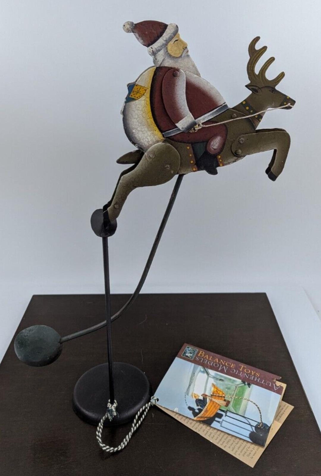 Santa Claus on Reindeer Pendulum Motion Toy Balance Authentic Models - Etsy