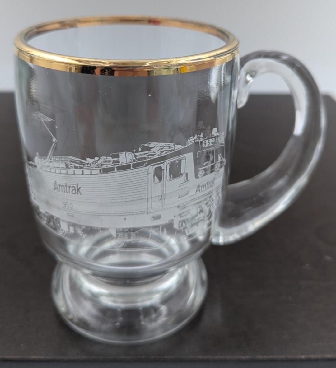 Vintage Amtrak Railroad Drinking Glass Mug Railroadiana - Etsy