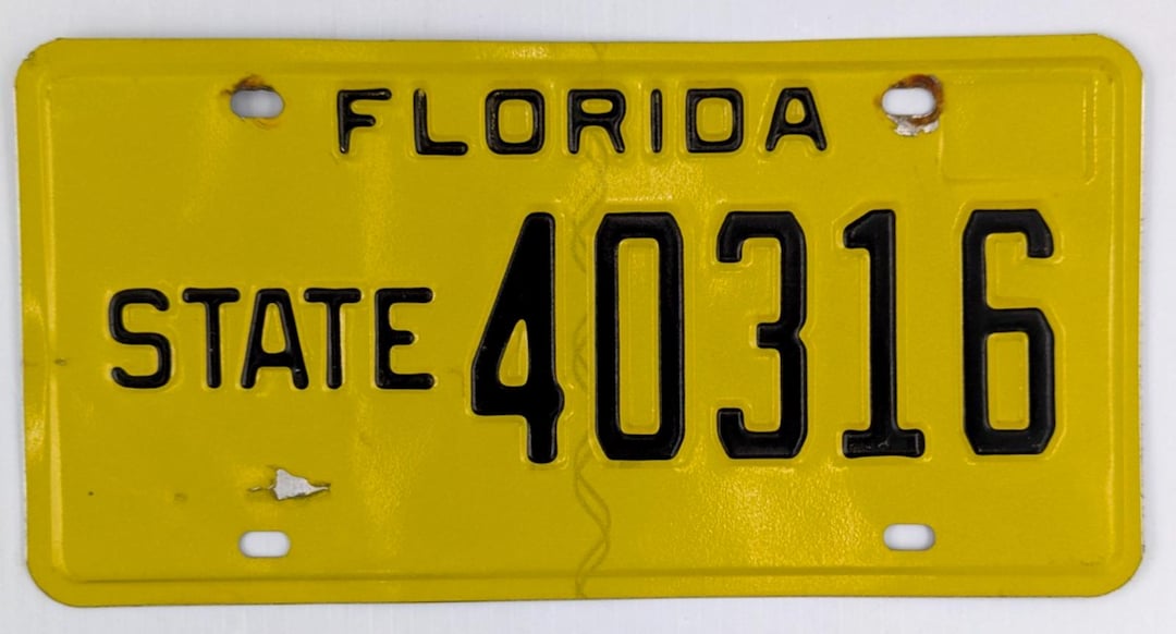 Vintage Florida License Plate State Expired - Etsy