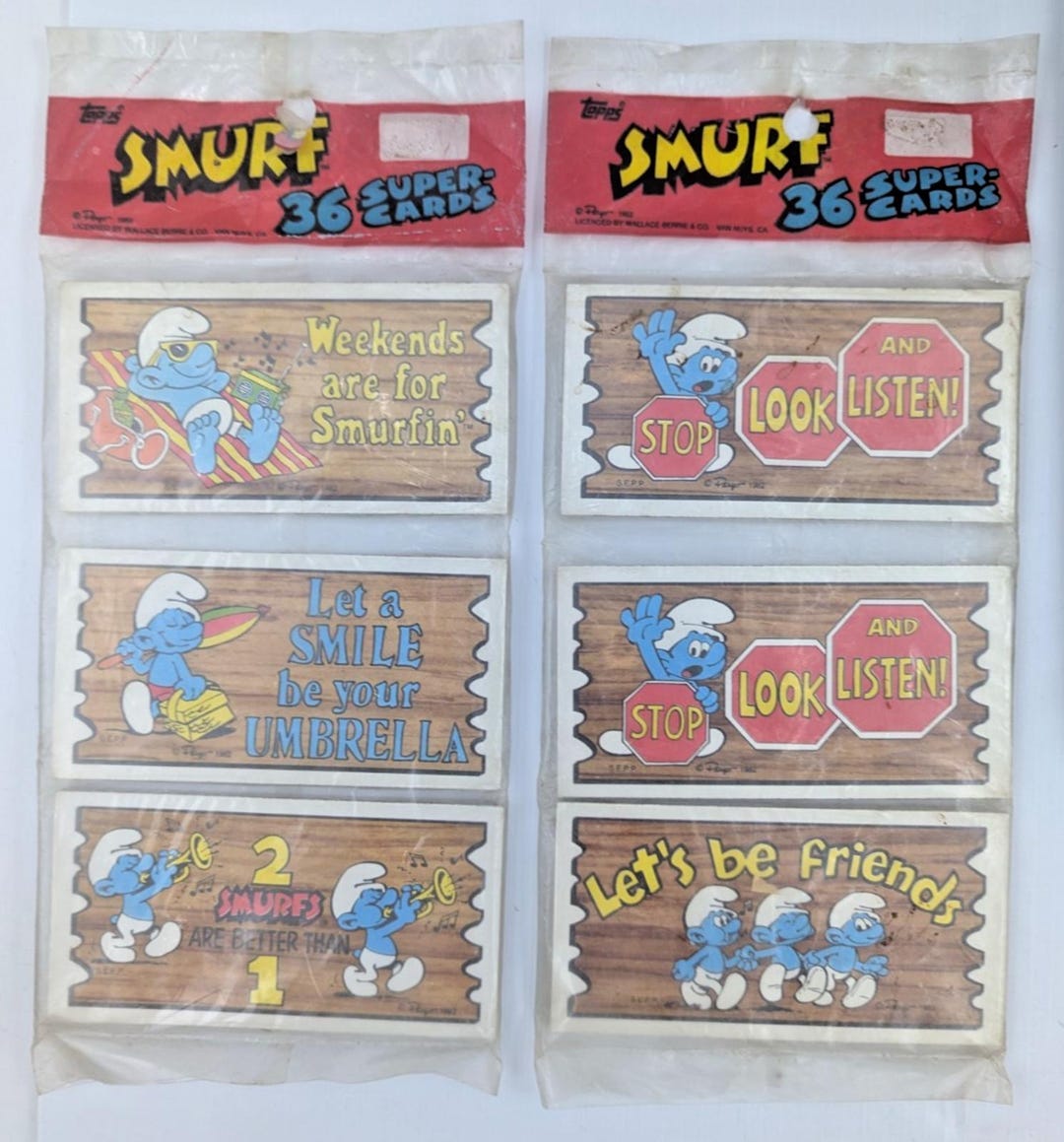 Vintage 1982 Smurf Super-cards Topps Chewing Gum Inc. - Etsy