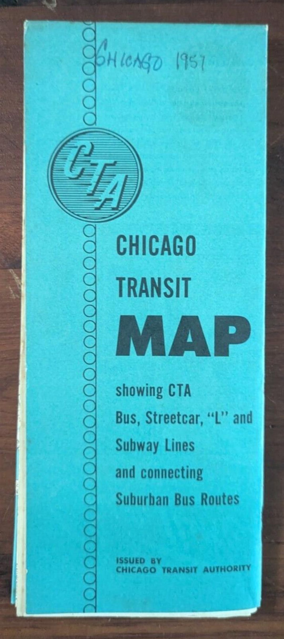 Vintage Chicago Transit Map CTA Brochure - Etsy