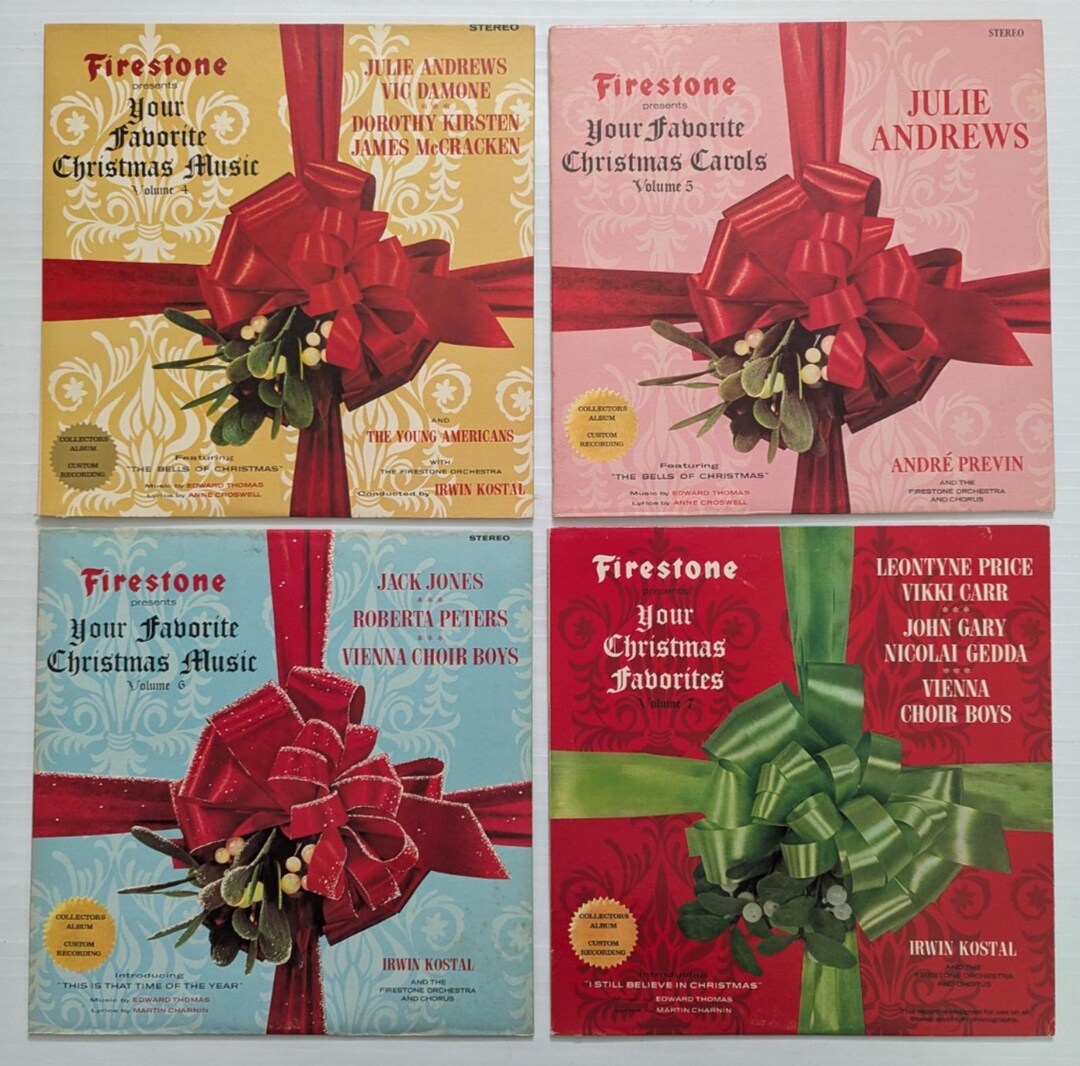 Firestone Your Christmas Favorite Music Carols Records Vol. 4, 5, 6, 7 ...