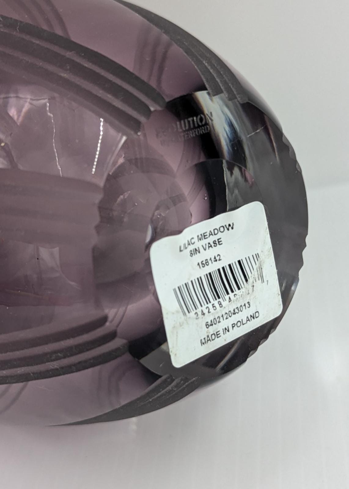 Evolution by Waterford Purple Amethyst Crystal Vase Lilac Meadow Glass ...