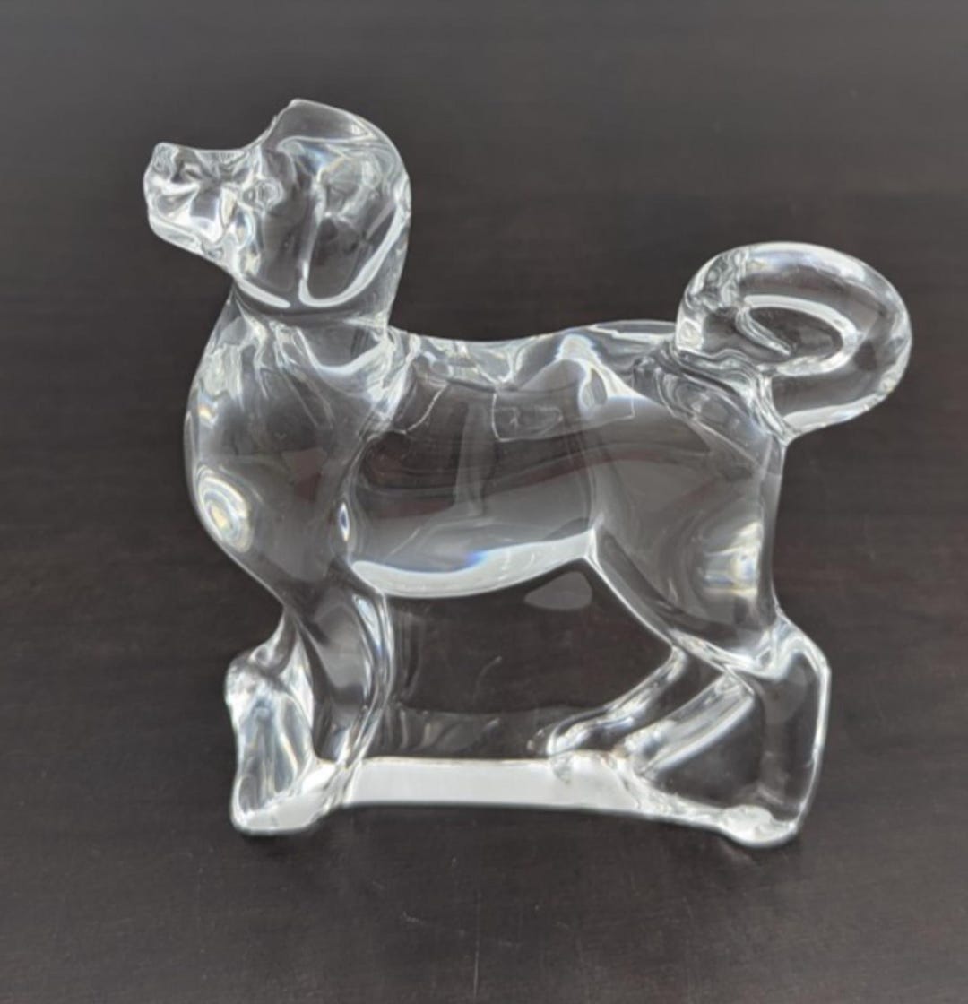 Baccarat Crystal Akita Dog Puppy Zodiac 1994 Figurine Paperweight ...