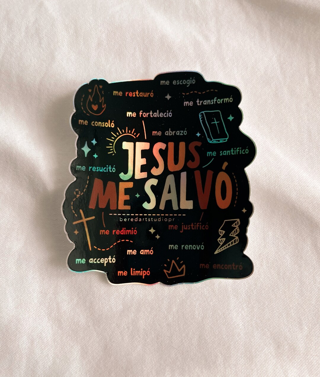 Sticker Jesus Saved Me holographic - Etsy