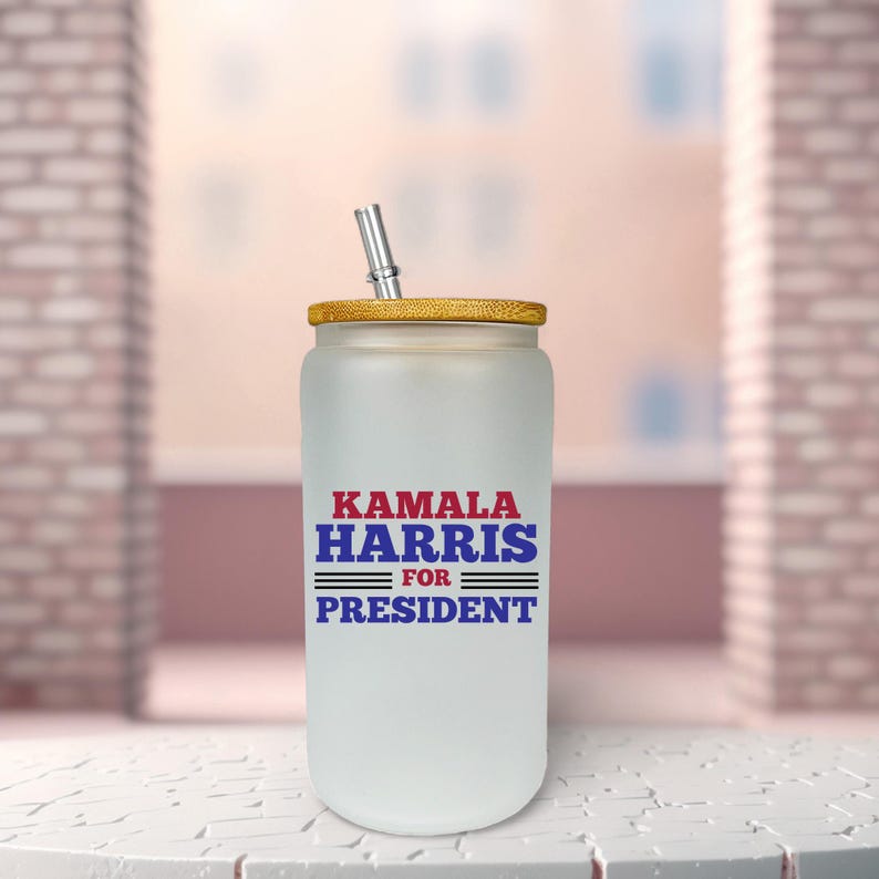 Kamala Harris for President Glass Can, Wholesale Kamala Harris Glass ...