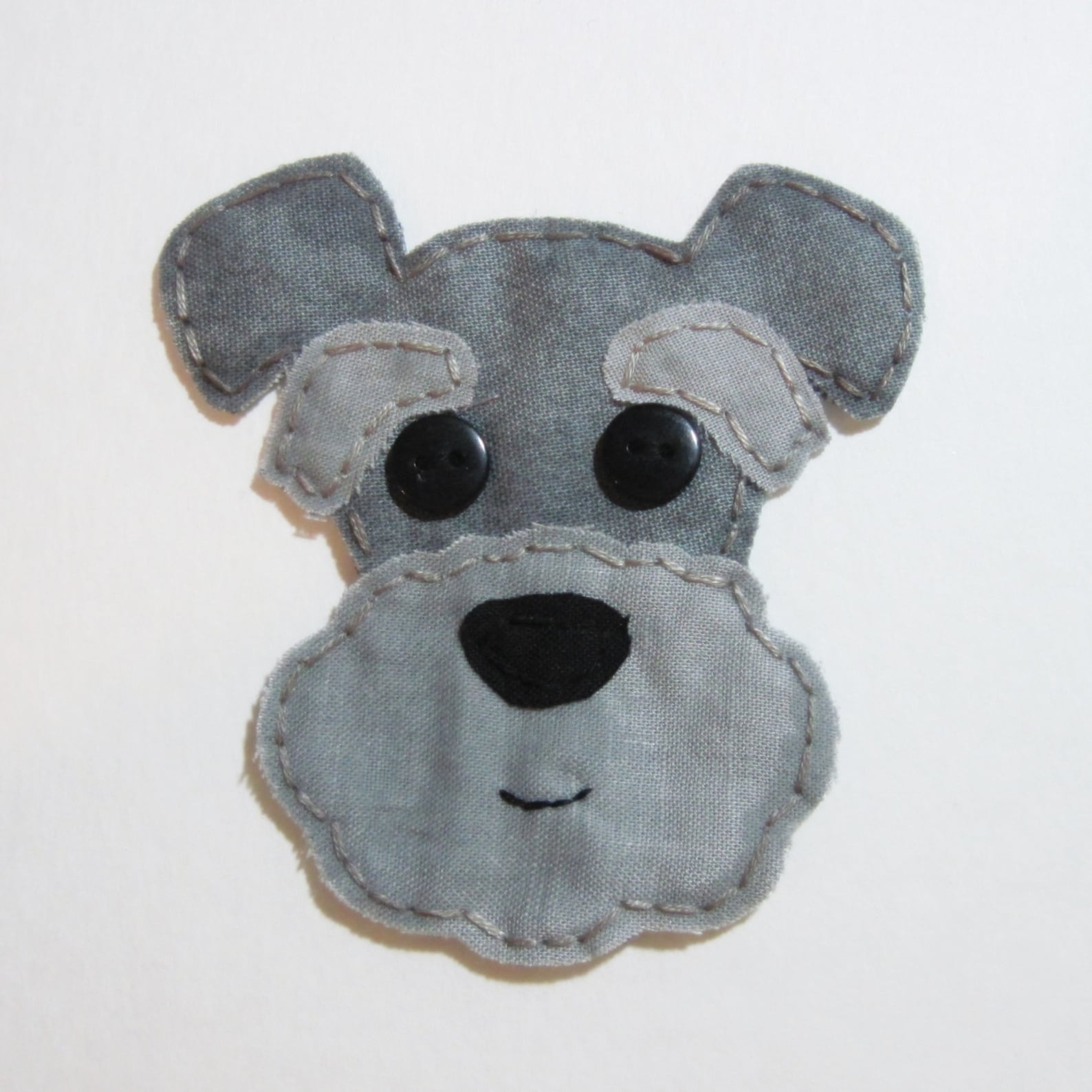 Handmade Schnauzer Fabric Applique, Upcycled Denim Patch - Etsy