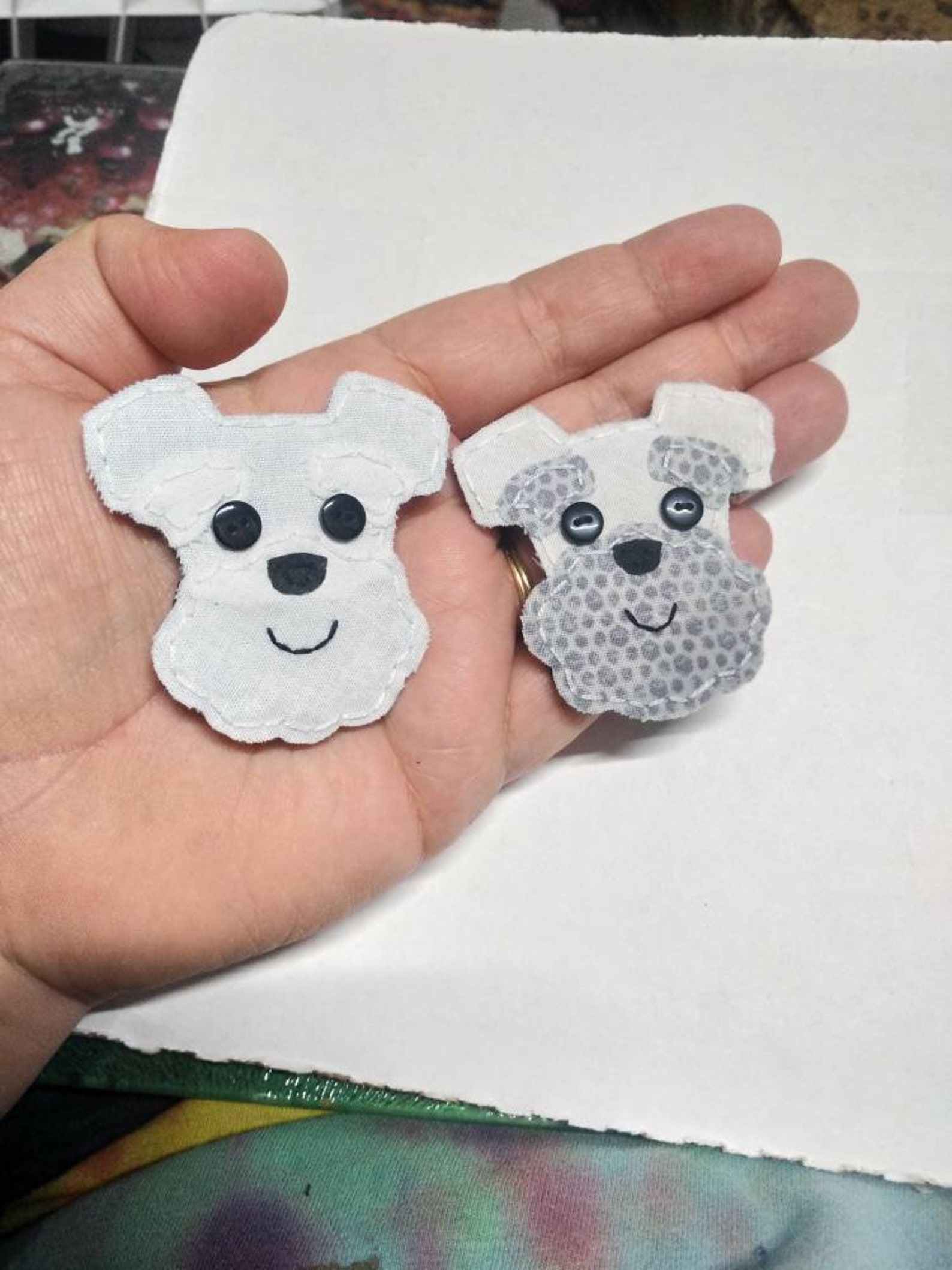 Handmade Schnauzer Fabric Applique, Upcycled Denim Patch - Etsy