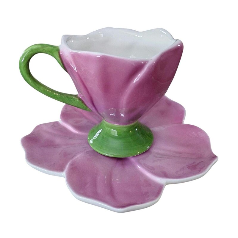 Pink Flower Tea Cup - Etsy