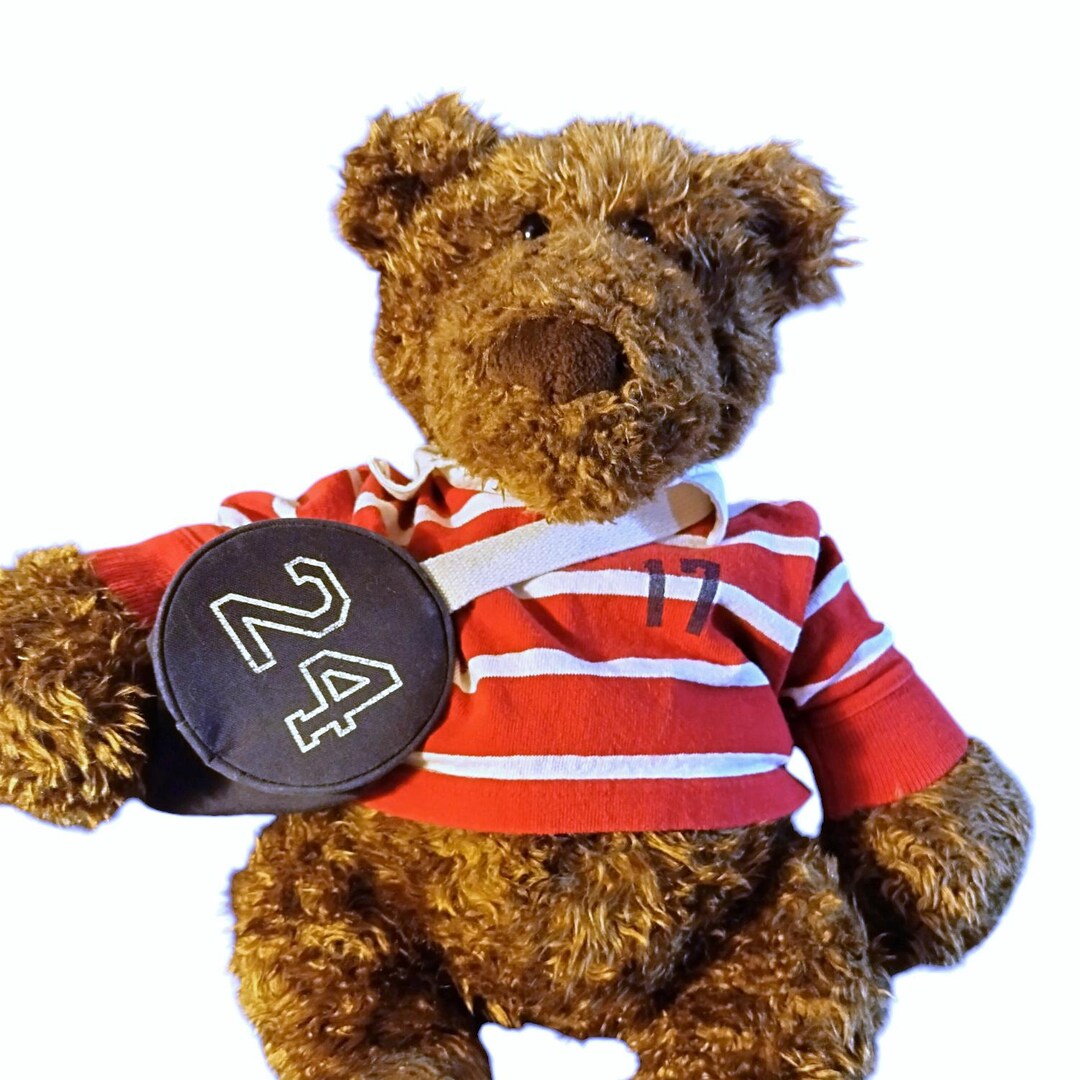 Gund American Eagle Roscoe the Rugby Bear Plush Stuffed Animal Teddy ...