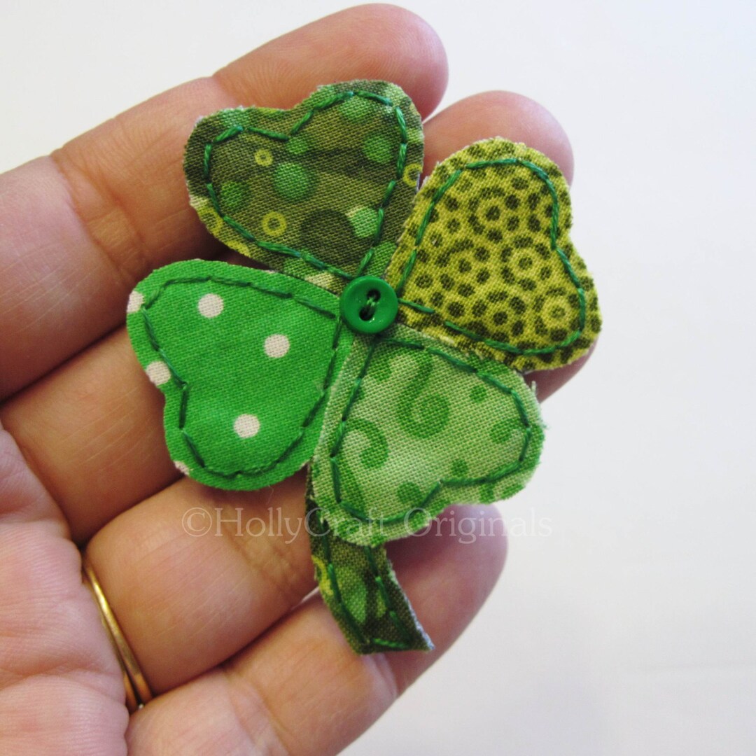 Four Leaf Clover Lucky Shamrock St. Patrick's Day Shamrock Applique 4 ...