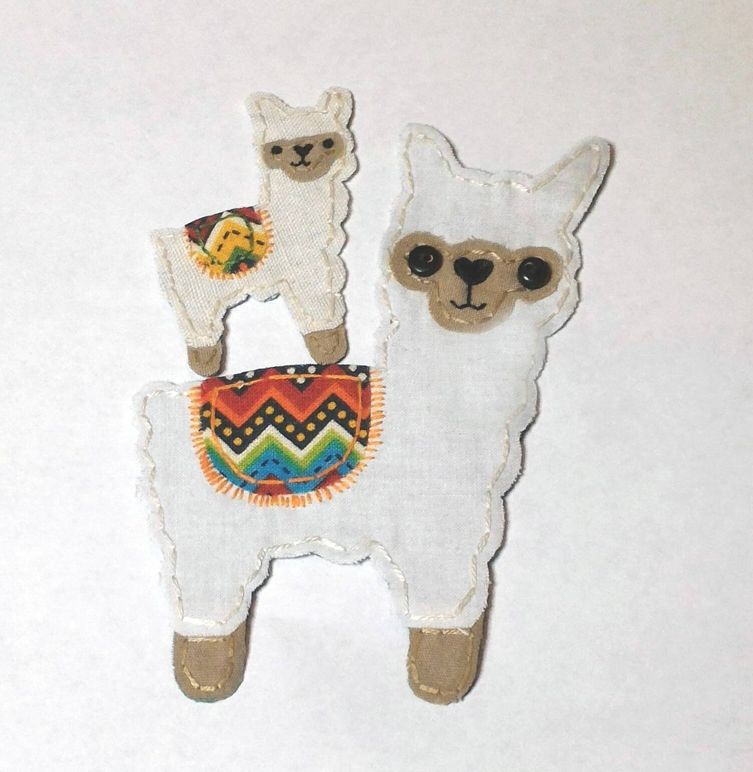 Alpaca Applique Alpaca Patch Fabric Alpaca Llama Alpaca - Etsy