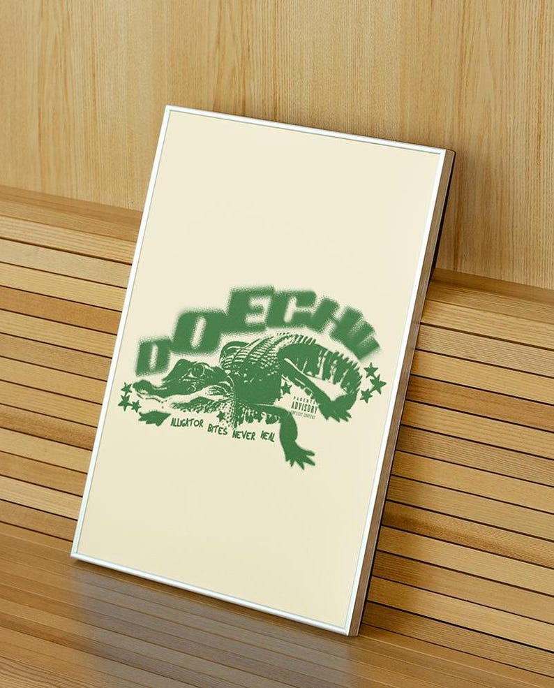 DOECCHI Alligator Bites Never Heal Vertical Poster - Etsy