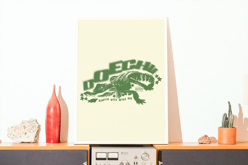DOECCHI Alligator Bites Never Heal Vertical Poster - Etsy