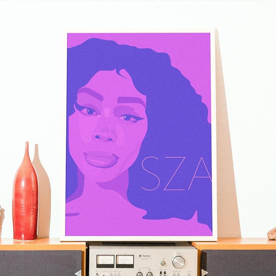SZA Vibrant Matte Vertical Poster of SZA | Wall Art Decor, Music Lover Gift, Home Aesthetic ...