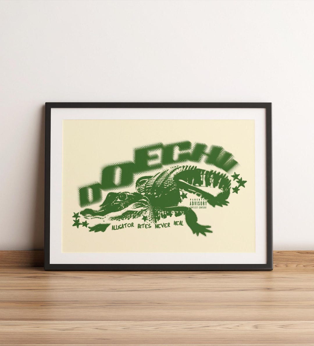 DOECCHI Alligator Bites Never Heal Horizontal Matte Poster - Etsy