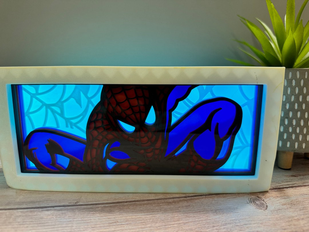 LED Light Box Color Changing Spider Man Free Shipping - Etsy