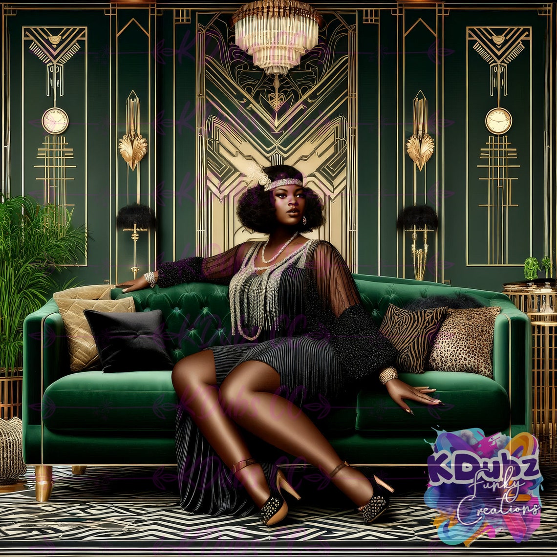 Art Deco Ladies of the Roaring 20s Vintage Style Digital Art Collection ...