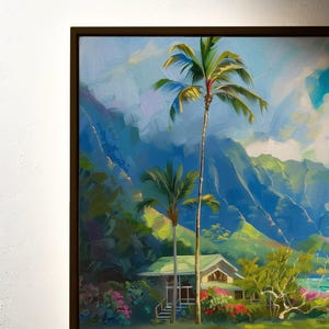 Tropical Art Print Kauai Hawaii Landscape Canvas Print for Wall Decor ...