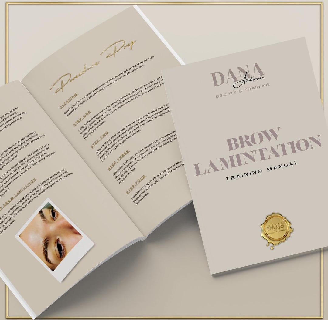 Eyebrow Lamination Training Manual - Etsy