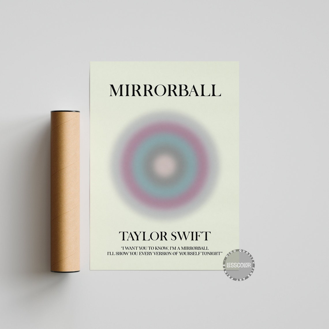 Taylor Swift Posters /mirrorball Poster / Album Cover Poster, Gradient ...