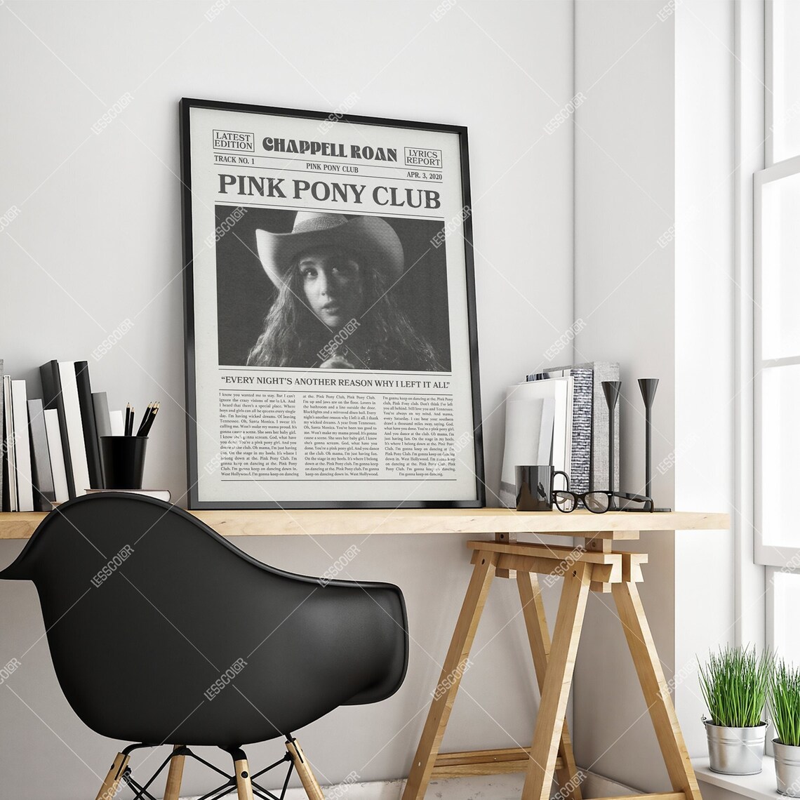 Chappell Roan Retro Newspaper Print, Pink Pony Club Poster, Pink Pony ...