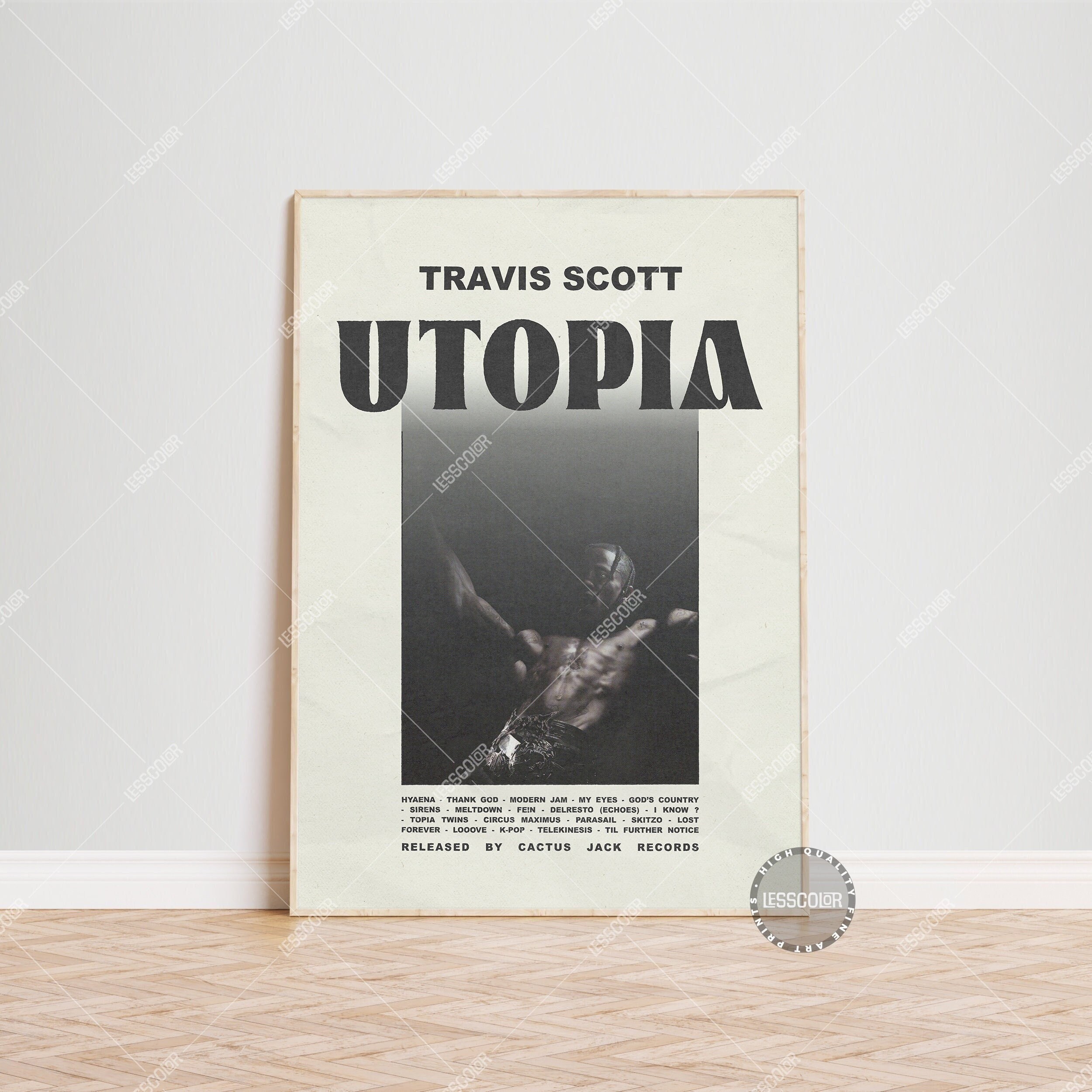 Travis Scott Poster Utopia Poster Tracklist Album Cover Poster Poster ...
