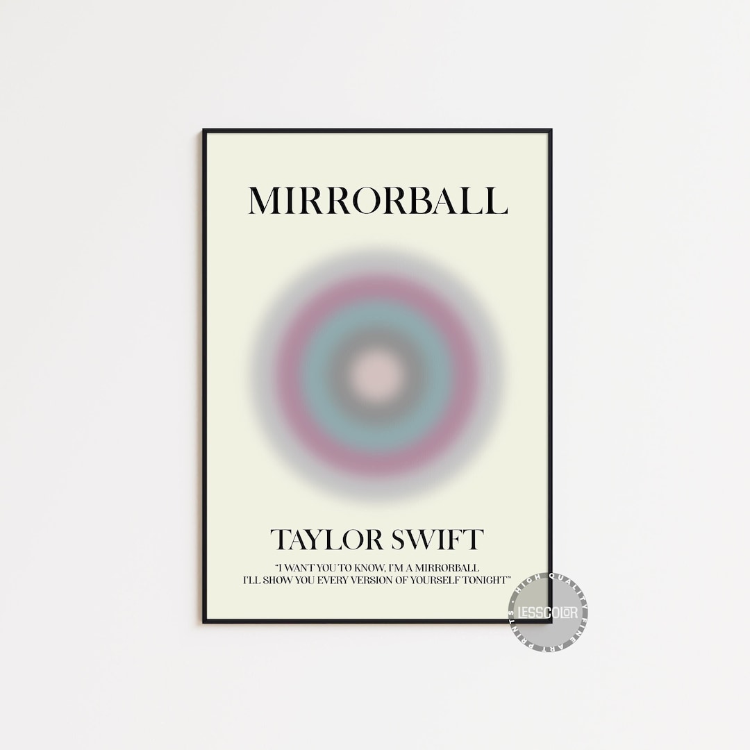 Taylor Swift Posters /mirrorball Poster / Album Cover Poster, Gradient ...