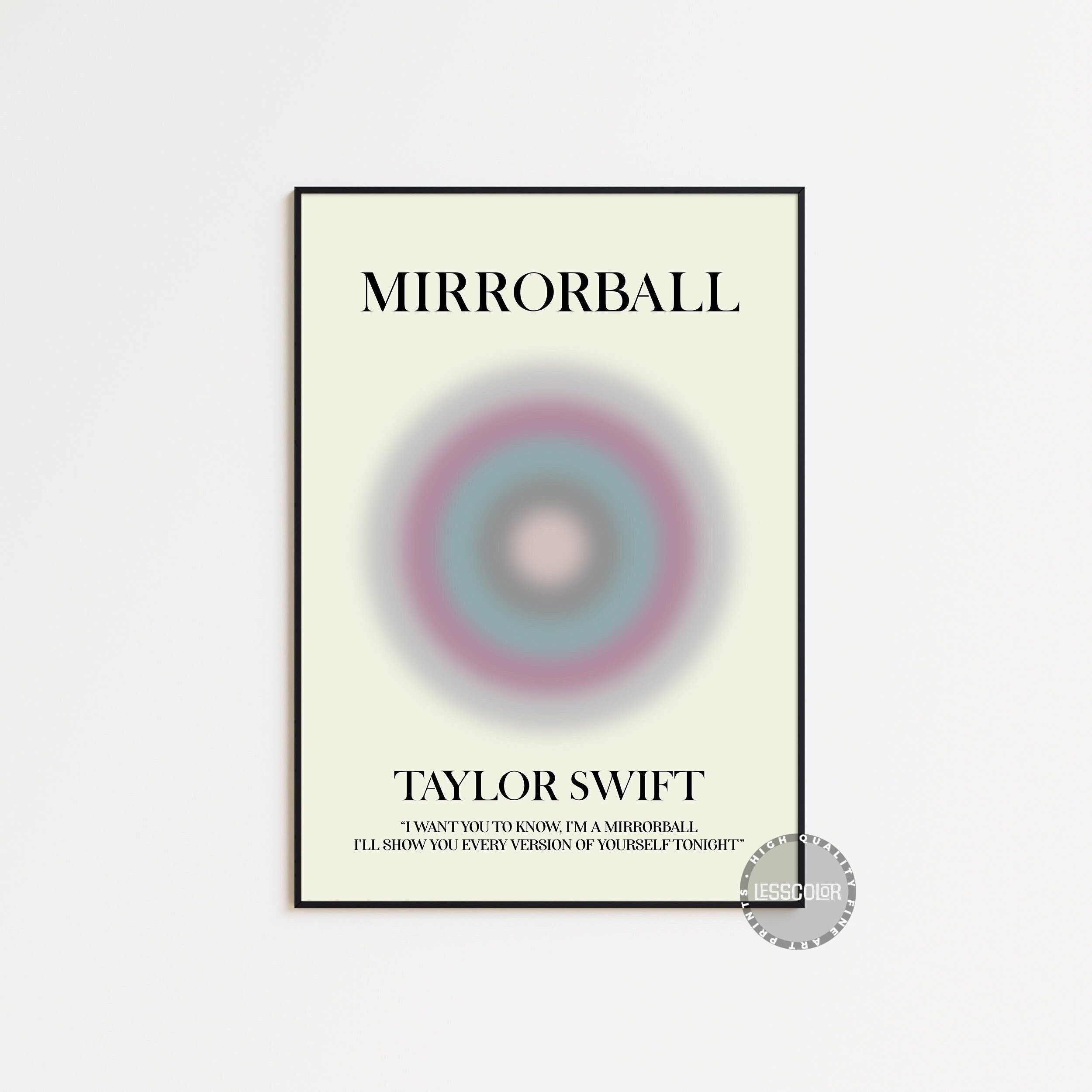 Taylor Swift Posters /mirrorball Poster / Album Cover Poster, Gradient ...