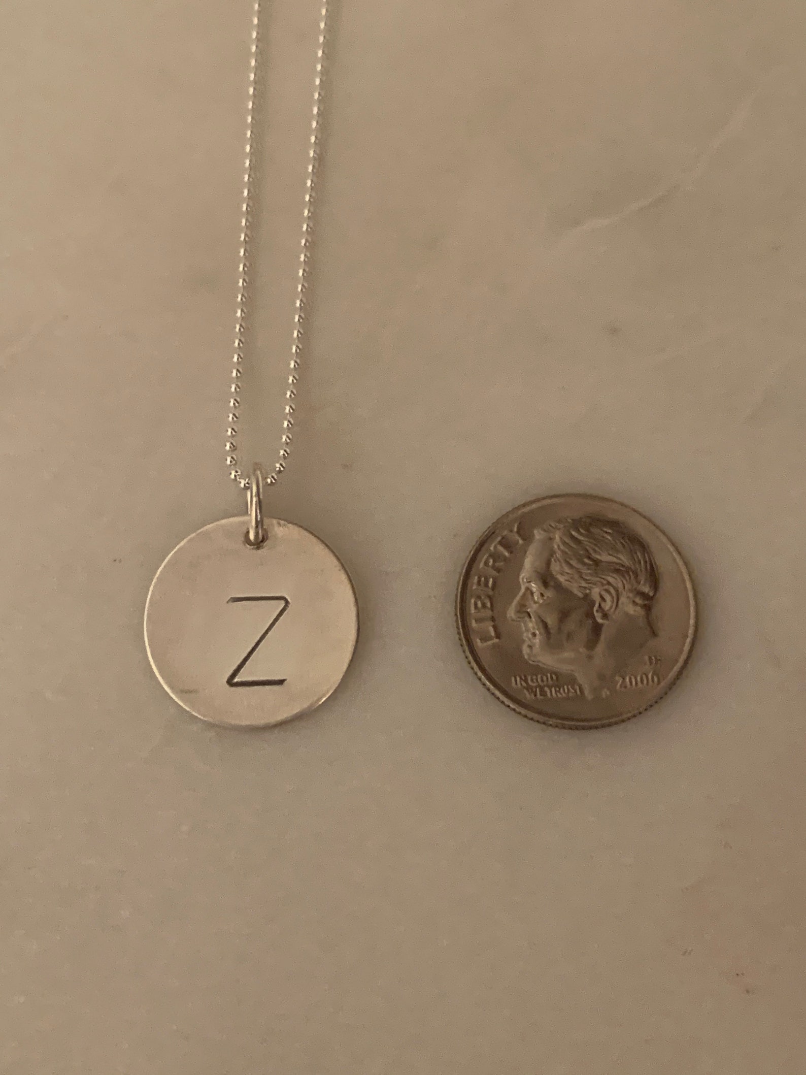 Block Letter Initial Necklace - Etsy