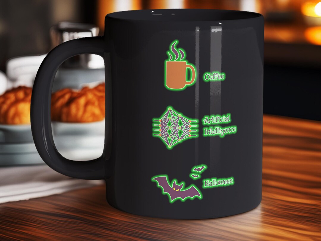 Artificial Intelligence Halloween Mug, Geek Coffee Cup, STEM Science ...
