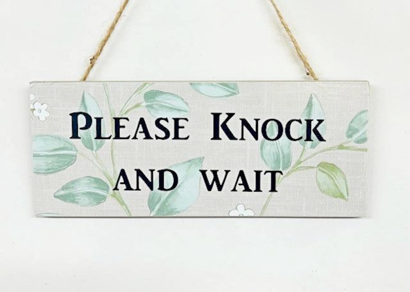 Welcome Please Knock and Wait Door Sign Wooden Plaque - Etsy