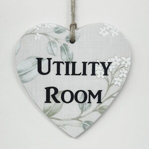 Elegant Utility/laundry Room Sign Wooden Heart Plaque - Etsy