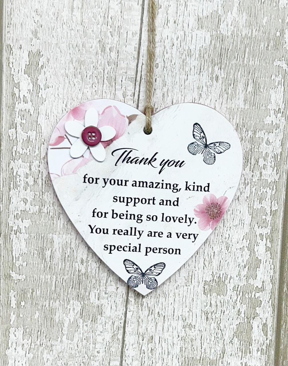 Appreciation Gift Thank You for Your Kind Support Idea Wooden Plaque ...