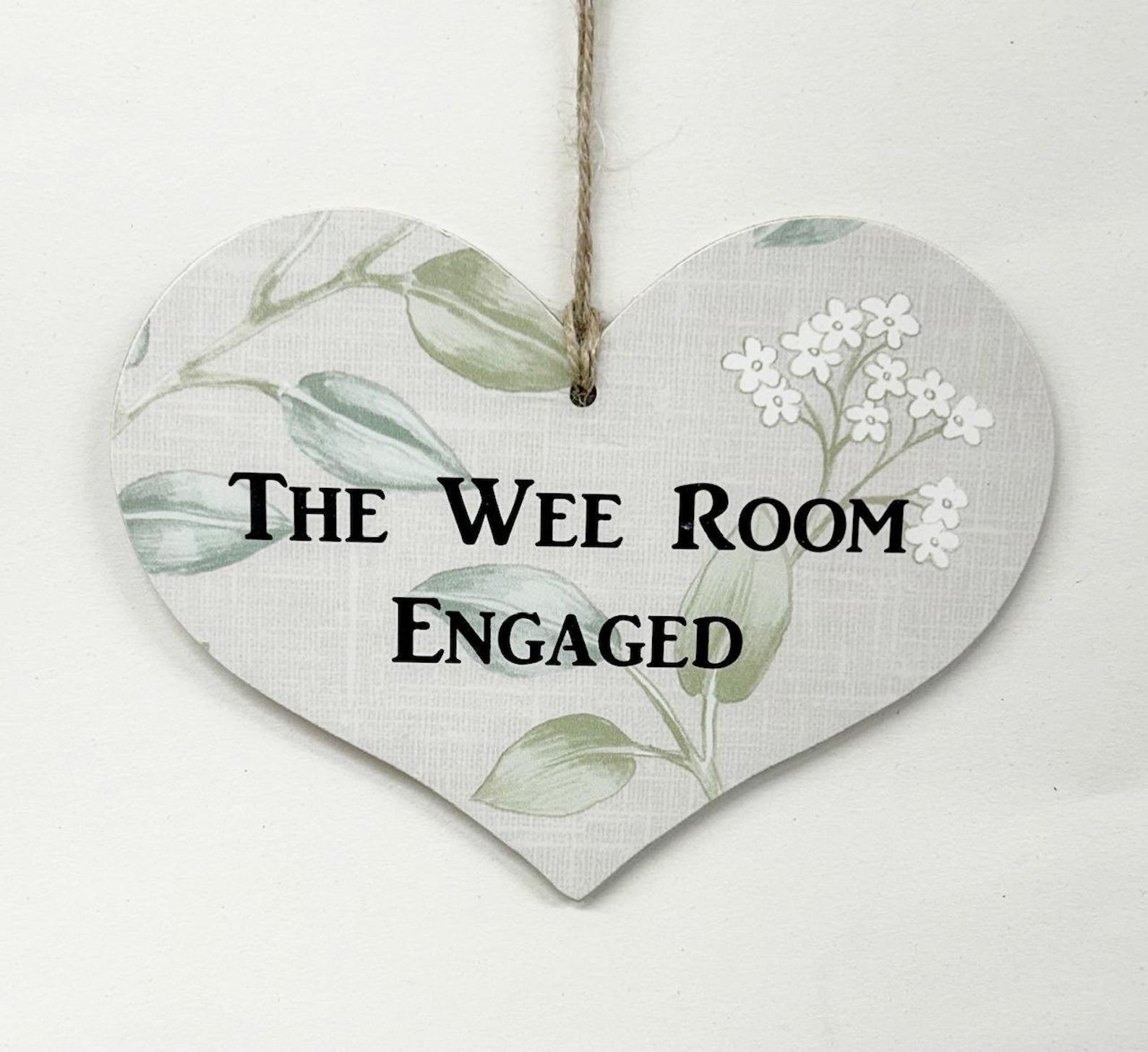 Beautiful Wee Room Engaged Vacant Double Sided Door Sign Wooden Plaque ...