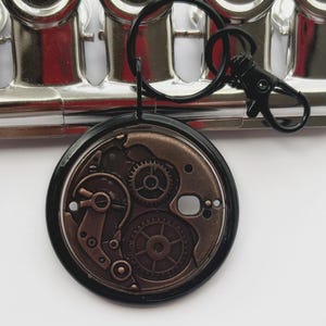 Handmade Genius at Work Black and Copper Steampunk Key Fob/keychain ...