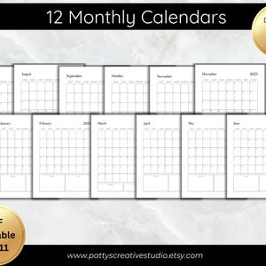 2025 Simple 12-month Calendar 2025 Basic Monthly Calendar Planner ...