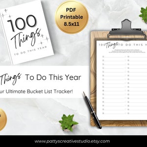 100 Things to Do This Year 2025 Planner To-do List Tracker Bucket List ...