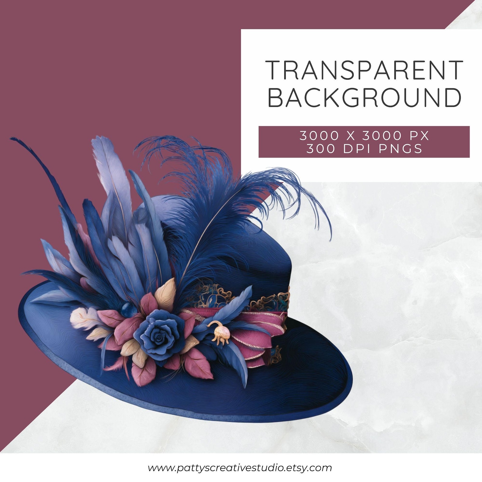 Kentucky Derby Hat Clipart Bundle Fancy Wide-brimmed Derby Hat Image ...