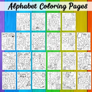 ABC Alphabet Coloring Pages Preschool Letters A-Z Coloring Pages ...