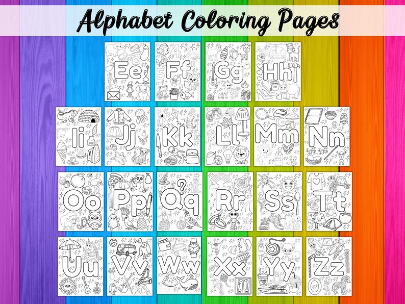 ABC Alphabet Coloring Pages Preschool Letters A-Z Coloring Pages ...