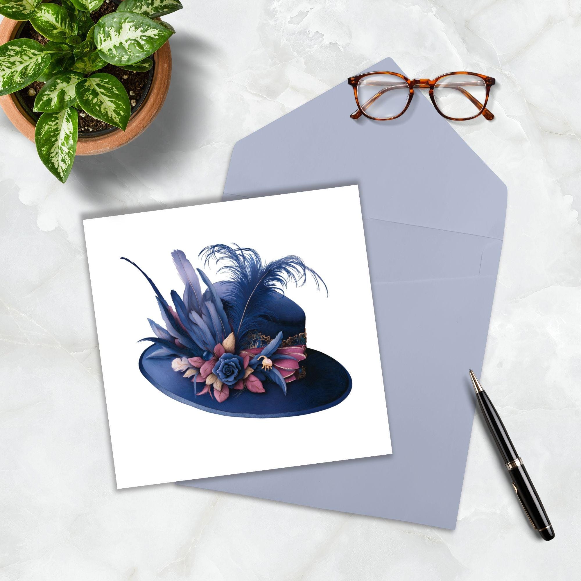 Kentucky Derby Hat Clipart Bundle Fancy Wide-brimmed Derby Hat Image ...