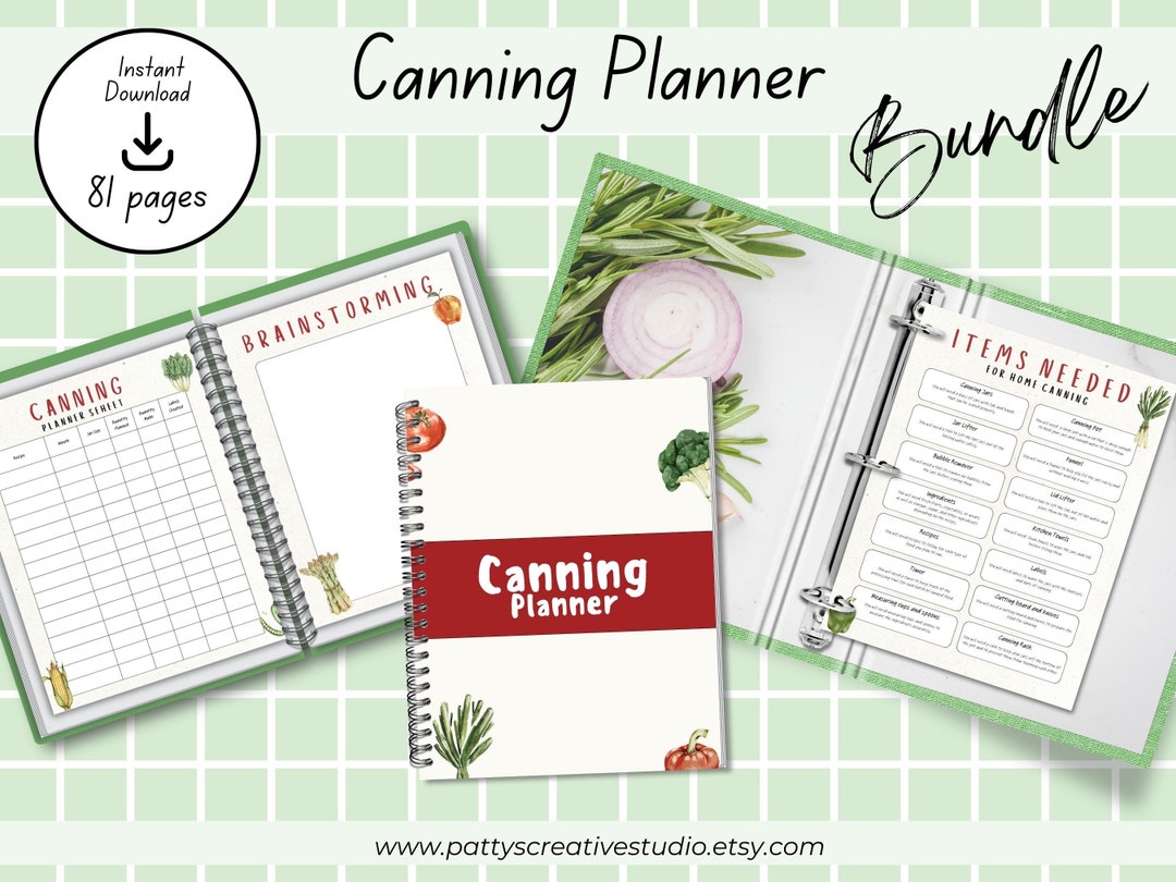 Canning Planner Inventory Supply Sheets Canning Fall Winter Inventory ...