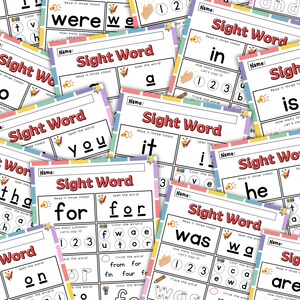 100 Printable Sight Word Worksheets for Kindergarten 1st-grade Students ...